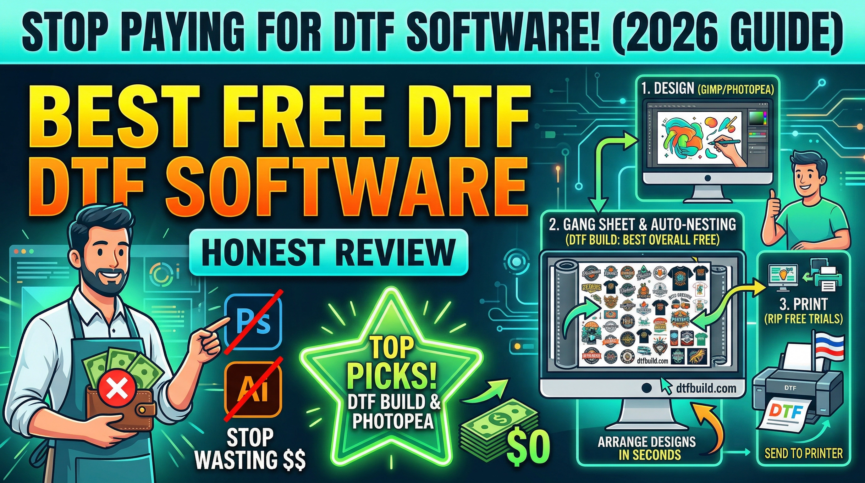 Best Free DTF Software for Print Shops in 2026 | DTF Build | DTF Build